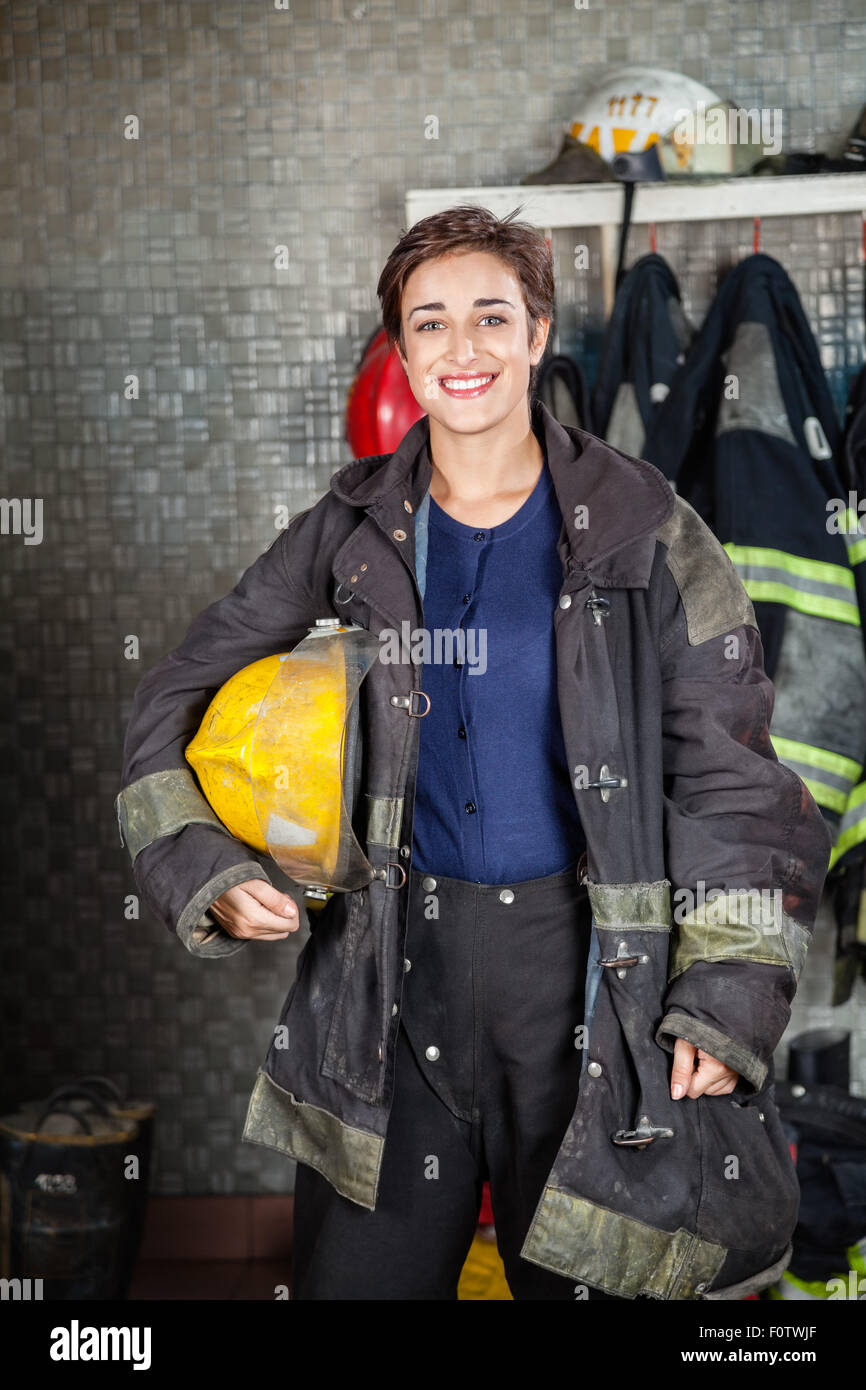 Woman firewoman fireman gear hi-res stock photography and images - Alamy