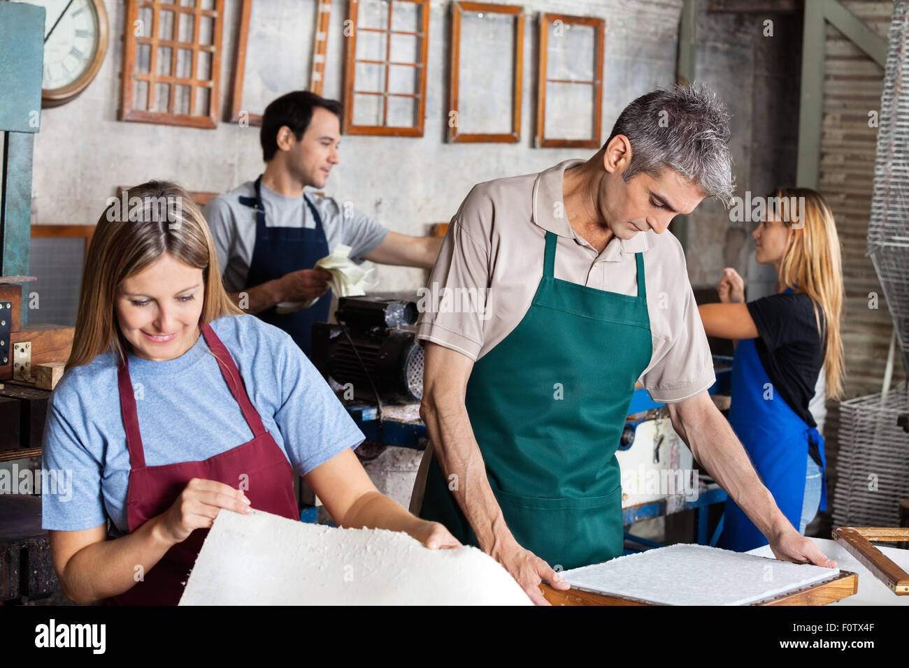 Paper production workers hi-res stock photography and images - Alamy