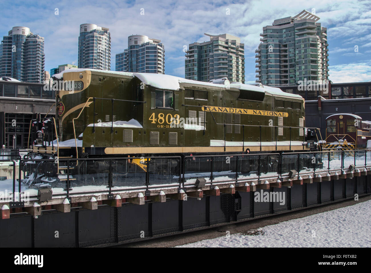 CN TRAINS EXHIBITION, TORONTO, ONTARIO, CANADA - CIRCA 2008. An outdoor ...