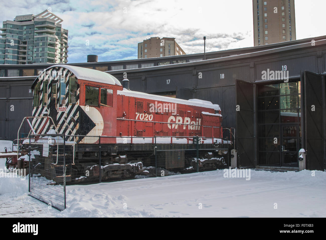CN TRAINS EXHIBITION, TORONTO, ONTARIO, CANADA - CIRCA 2008. An outdoor ...