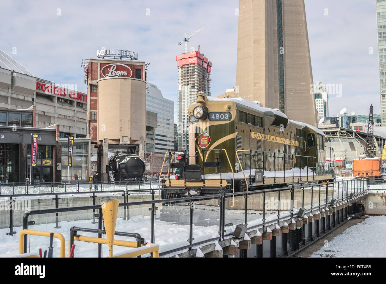 CN TRAINS EXHIBITION, TORONTO, ONTARIO, CANADA - CIRCA 2008. An outdoor ...