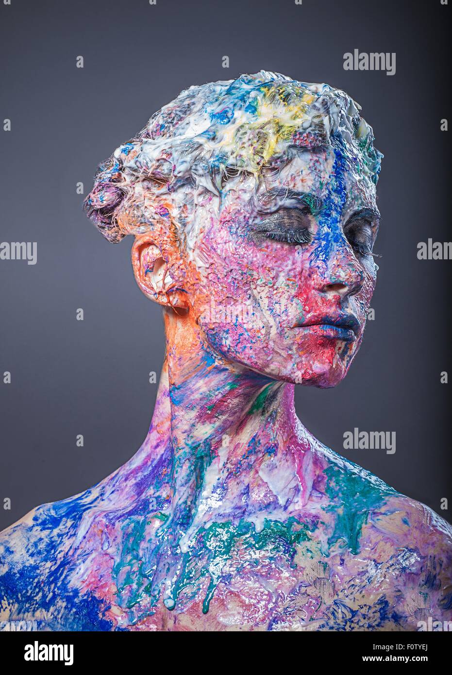 Woman different color eyes hi-res stock photography and images - Alamy