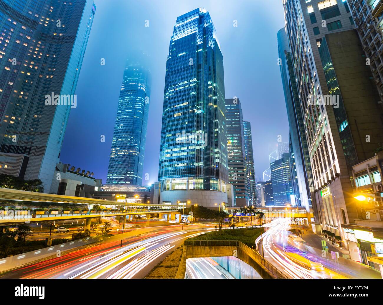 Central Hong Kong skyline with IFC building, Hong Kong, China Stock ...