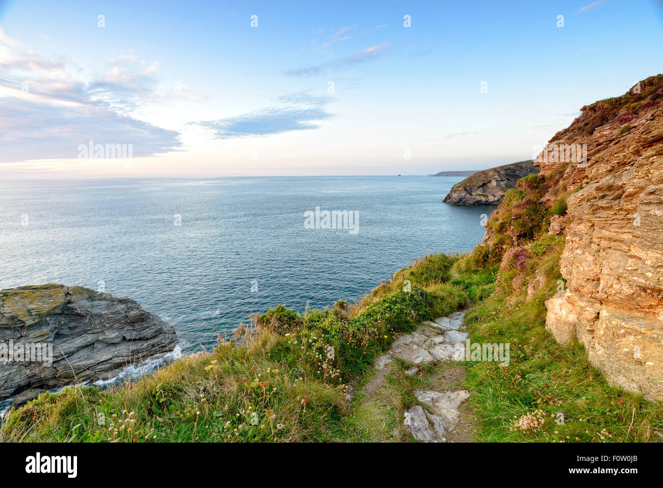 Cliffs above Portreath on the Cornwall coast Stock Photo - Alamy