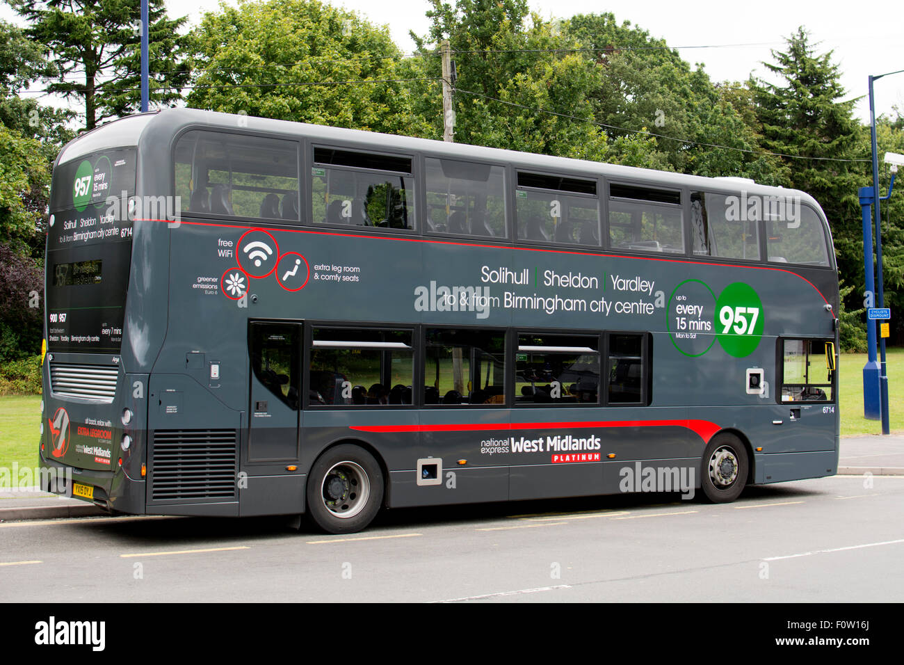 National Express West Midlands Platinum double-decker bus at Solihull ...