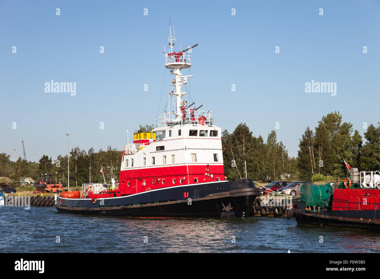 Fire rescue ship in port of Gdansk, Poland Stock Photo - Alamy