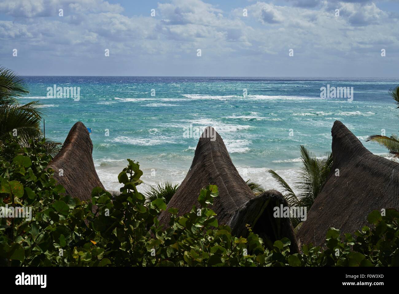 Ocean and sky, Tulum, Mexico Stock Photo - Alamy