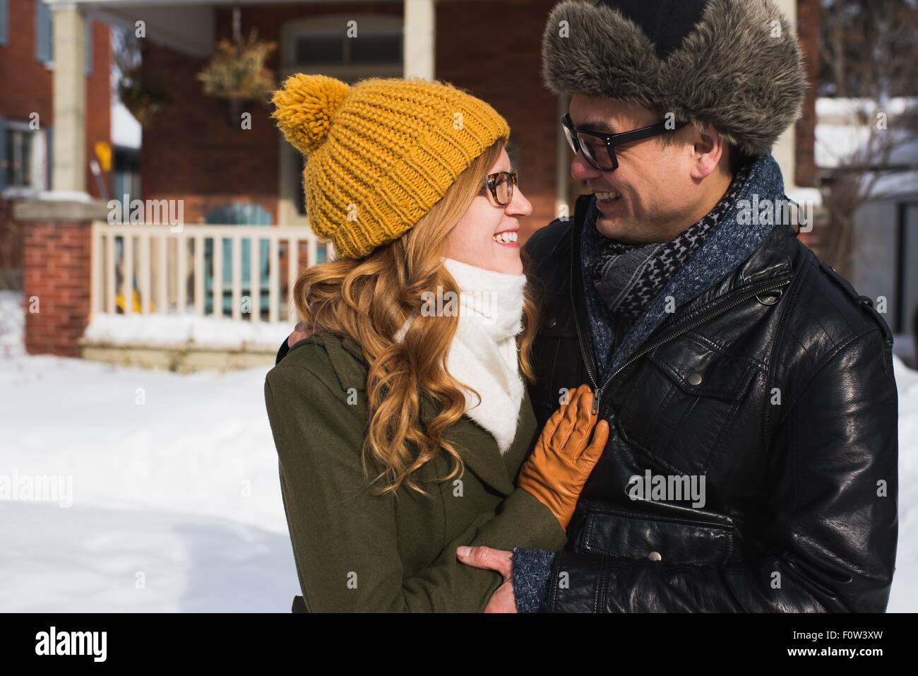 Mature caucasian couple in yellow hi-res stock photography and images ...