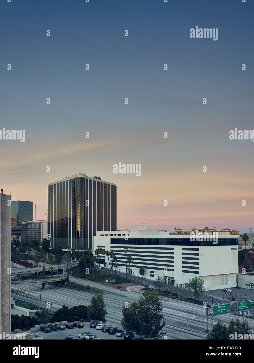 Harbor Freeway, Downtown, Los Angeles, California, United States of ...