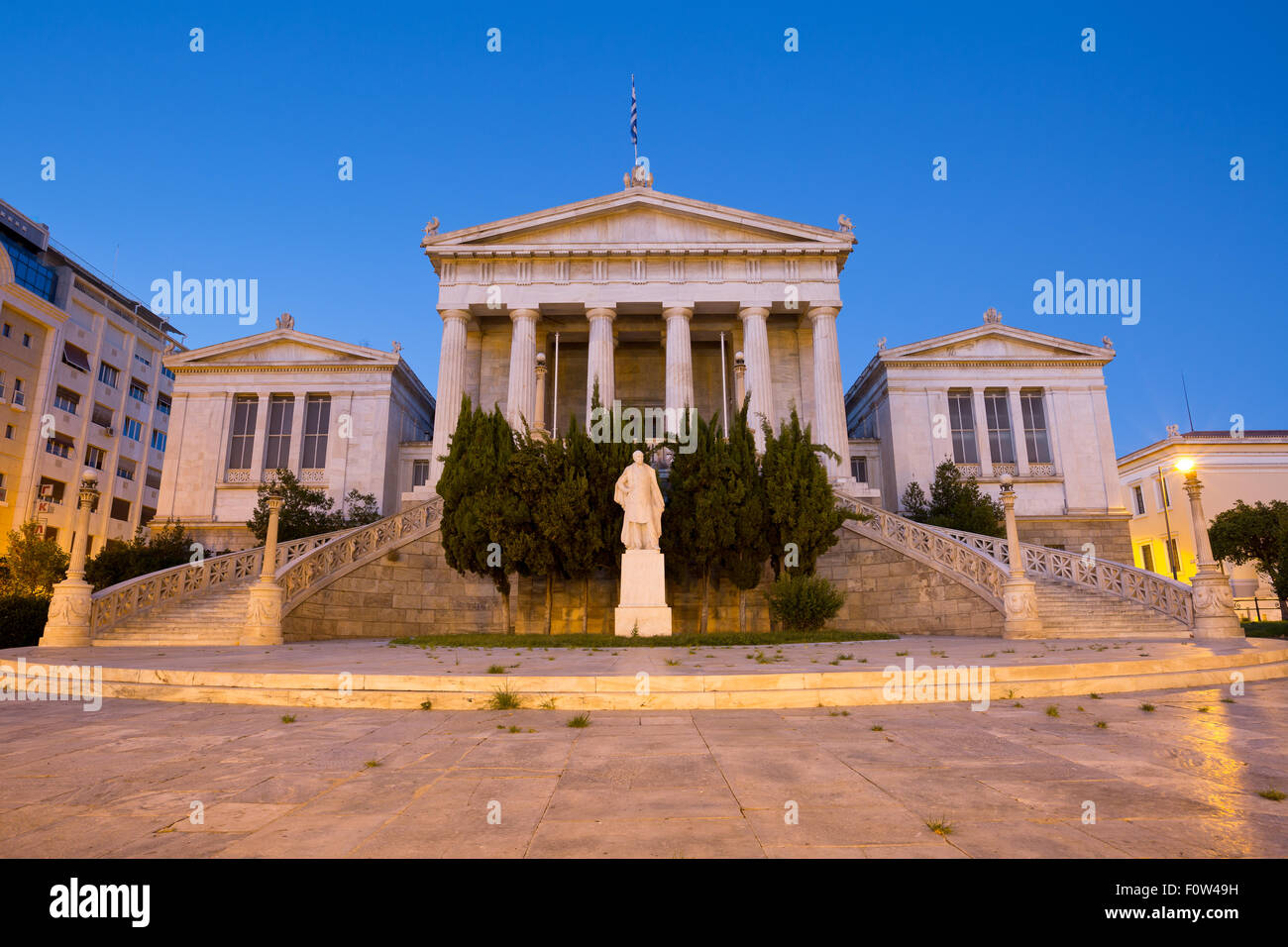 Building of the National Library of Greece in Panepistimio is one of ...
