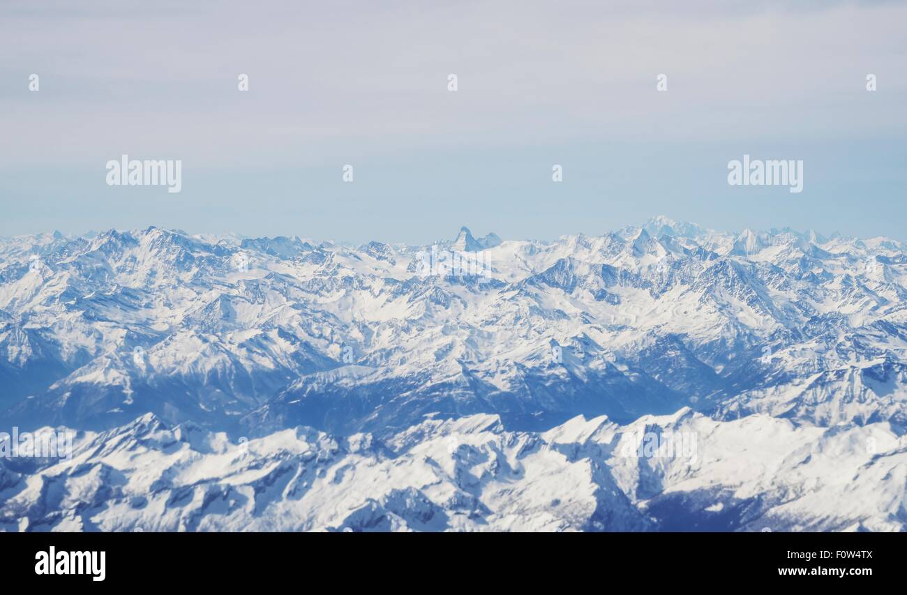 Aerial view of the swiss alps hi-res stock photography and images - Alamy