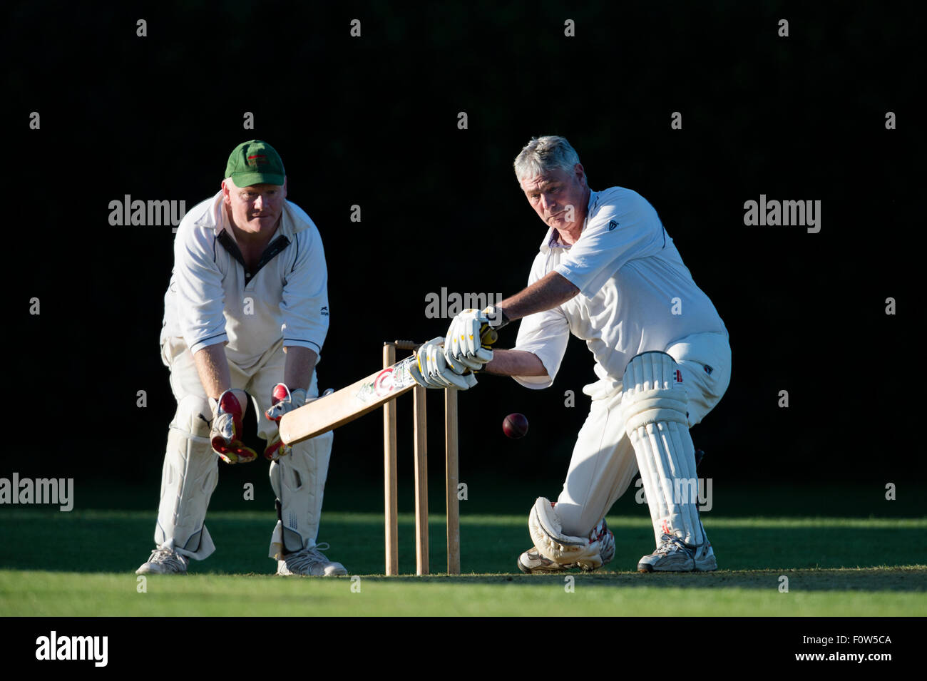 Cricket player with bat hi-res stock photography and images - Alamy