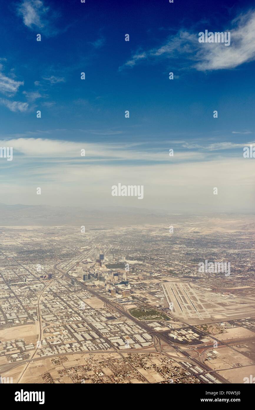 Aerial view of desert development, Nevada, USA Stock Photo - Alamy