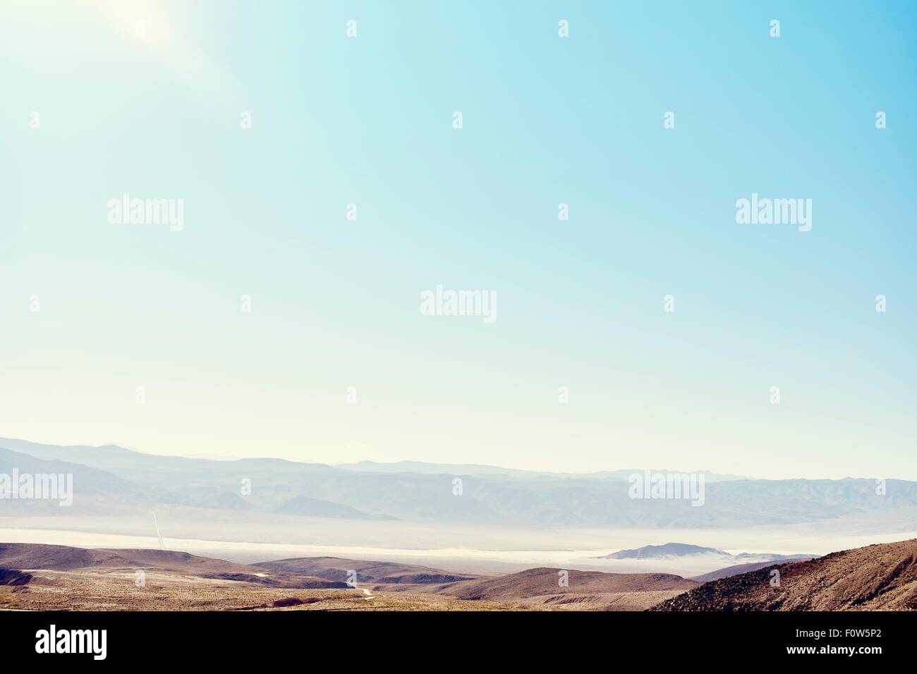 View of distant valley, Death Valley, California, USA Stock Photo - Alamy