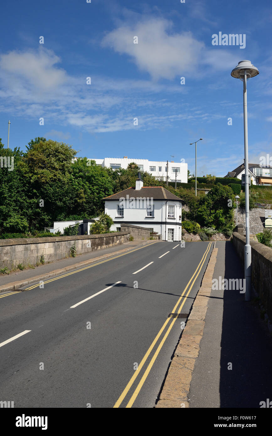 Shaldon bridge, over the river Teign, looking towards the old toll ...