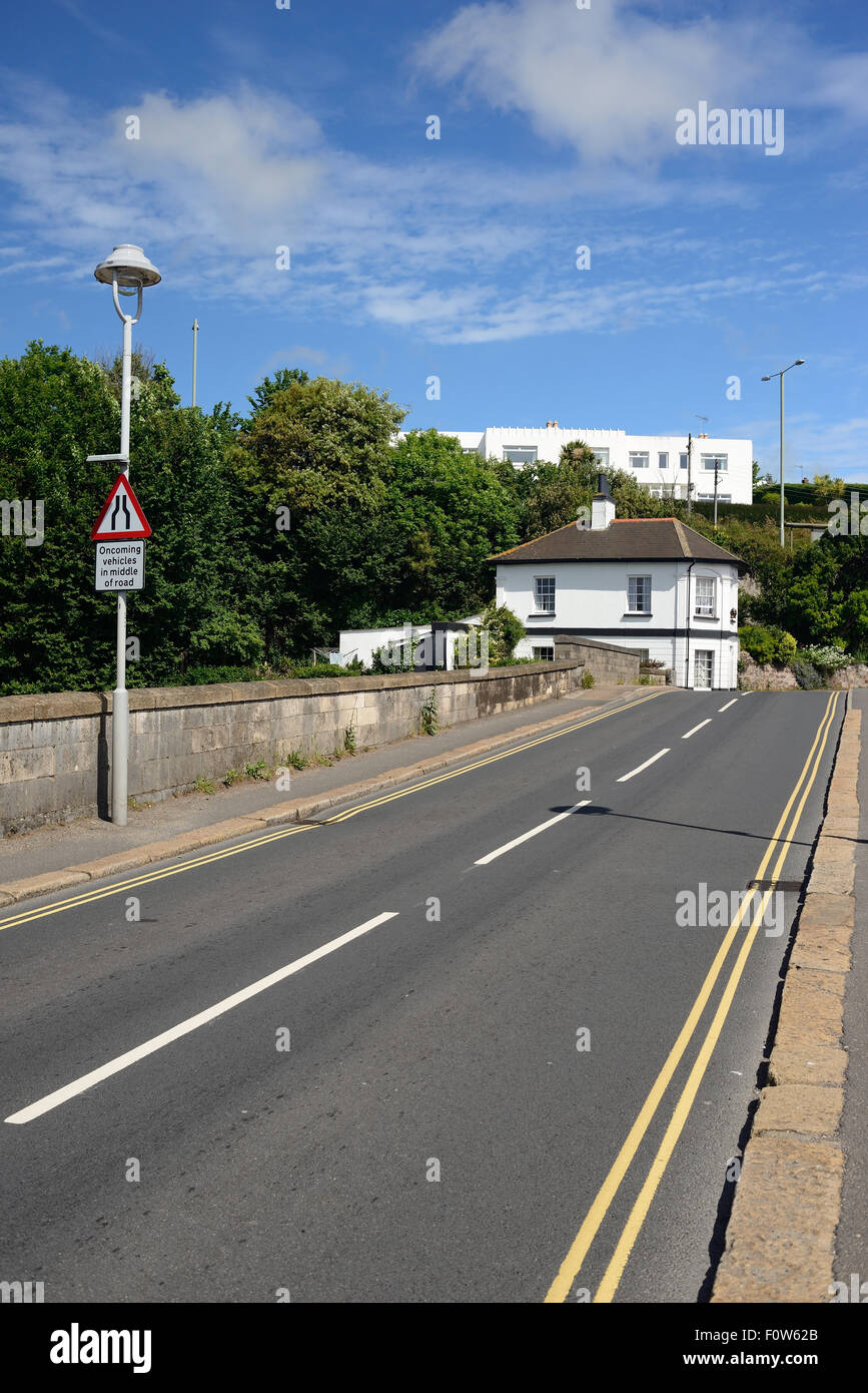 Shaldon bridge, over the river Teign, looking towards the old toll ...