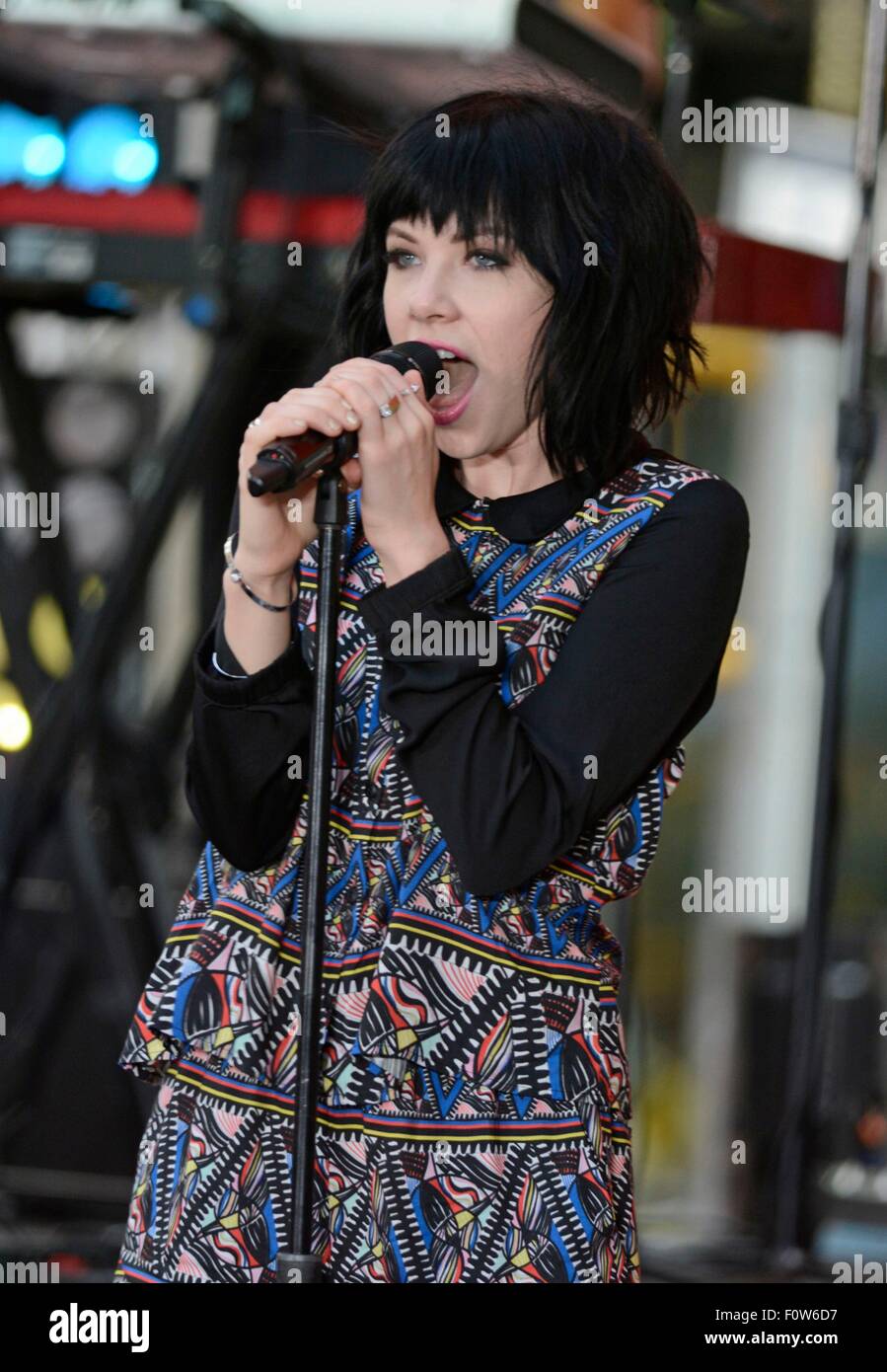 New York, NY, USA. 21st Aug, 2015. Carly Rae Jepsen on stage for NBC ...