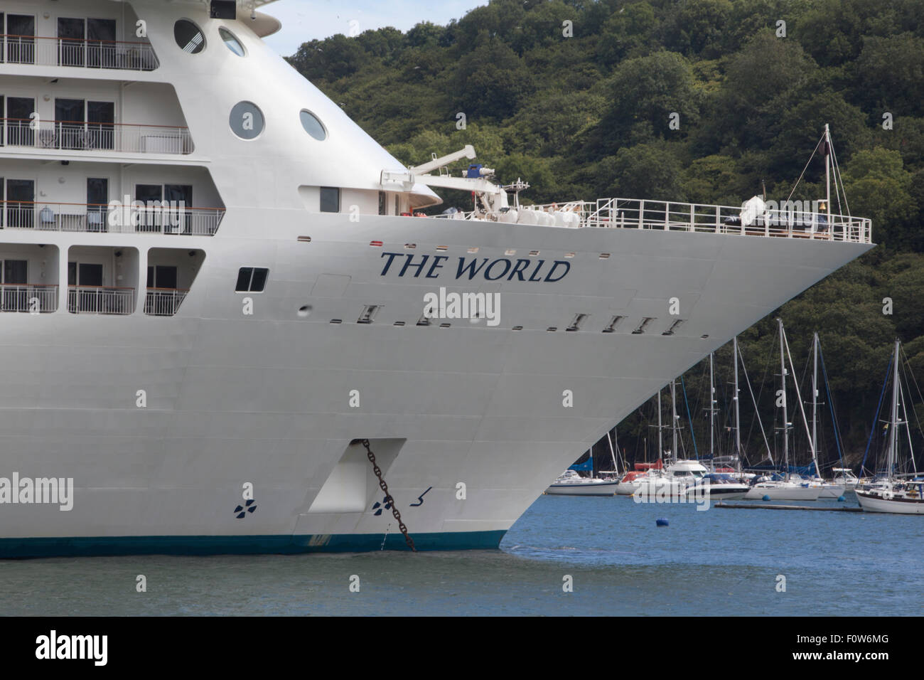 The World is a private cruise ship travelling around the globe, with a ...