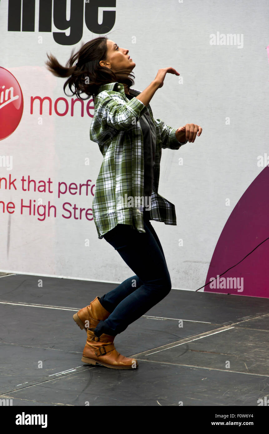 Female dancer from Switzerland performing a part of her show at the ...