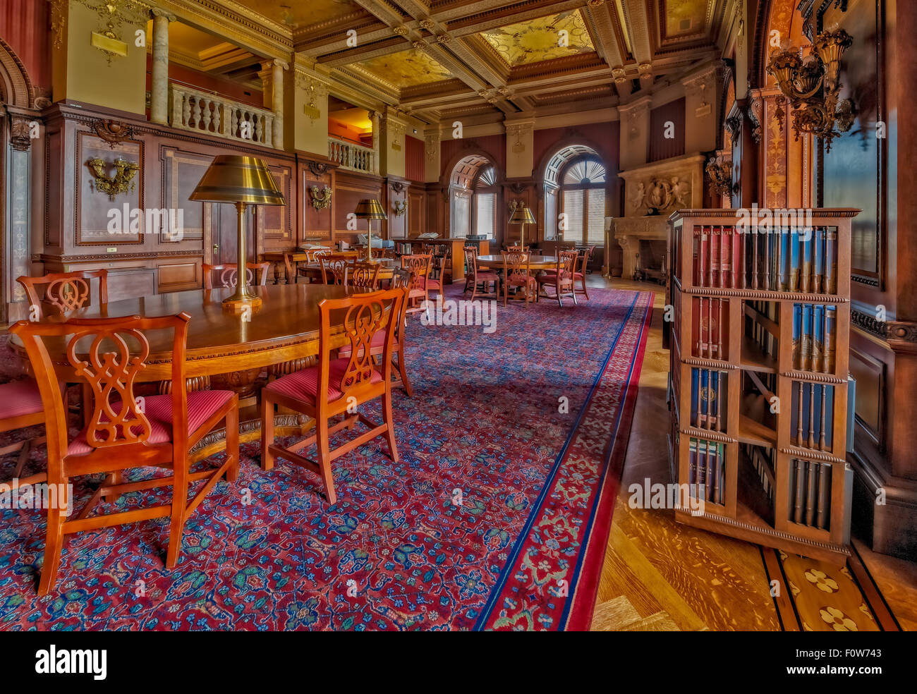 Members Room at the Library Of Congress in Washington DC. The Beaux ...