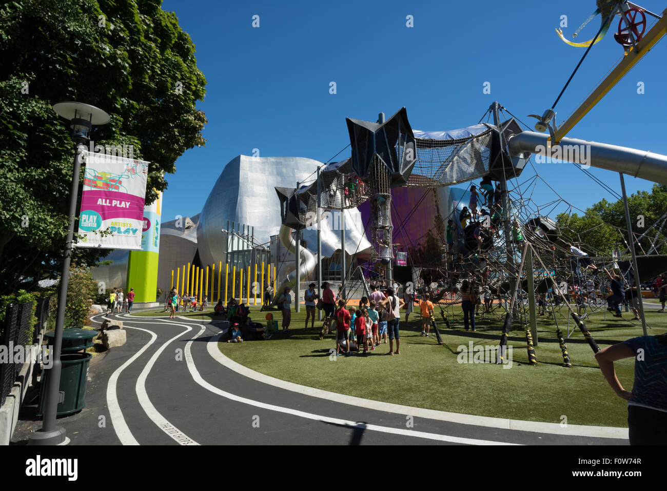 Artists at Play Playground, Seattle Center, Seattle, Washington Stock ...