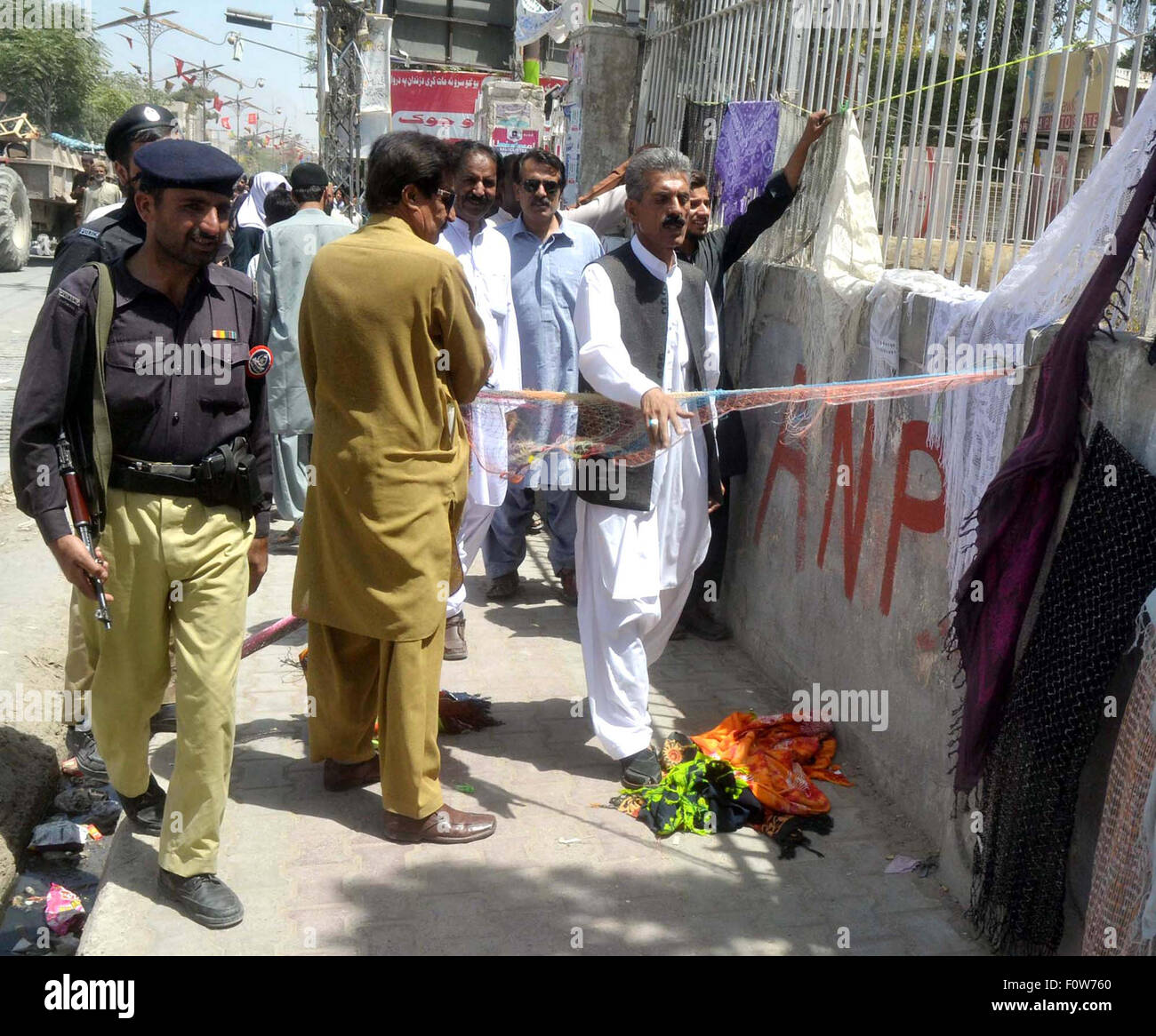The encroachment is being removing during a drive operated by a Quetta ...