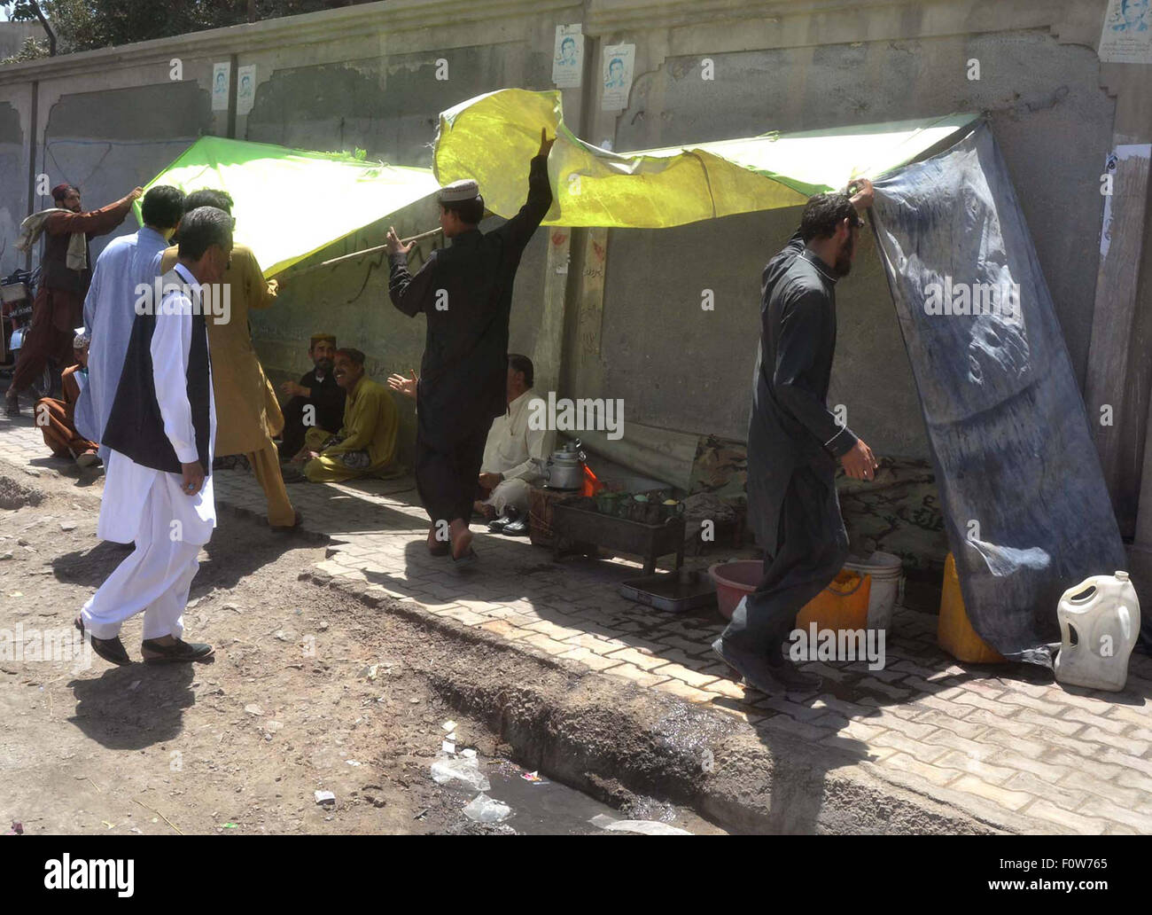 The encroachment is being removing during a drive operated by a Quetta ...