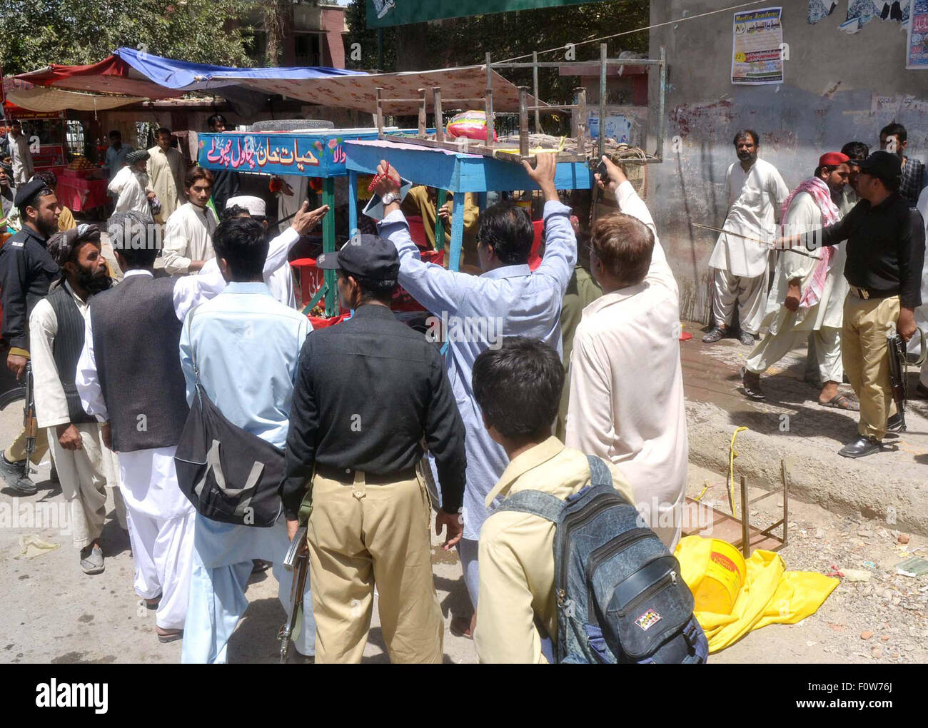 The encroachment is being removing during a drive operated by a Quetta ...