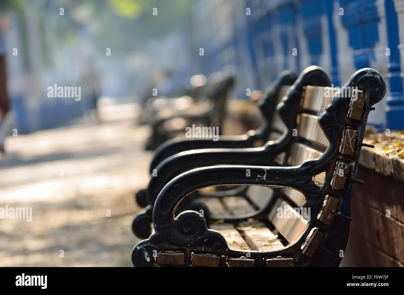 Bench in a park Stock Photo - Alamy
