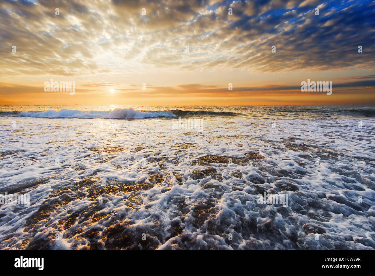 beach shore at the sunset Stock Photo - Alamy