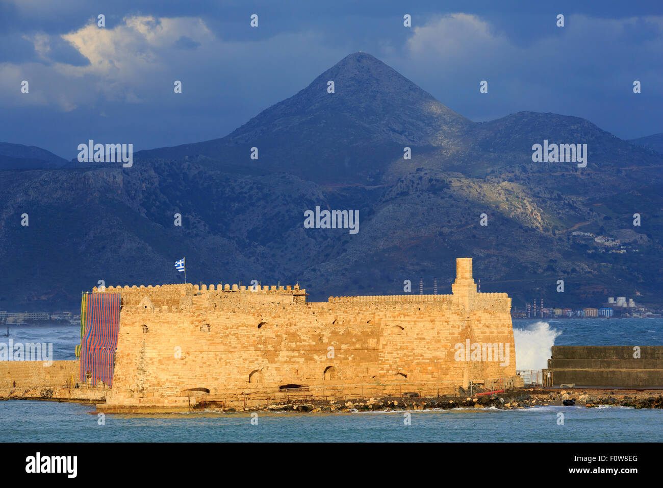 Venetian Fort Koules, Port of Heraklion, Island of Crete, Greece ...