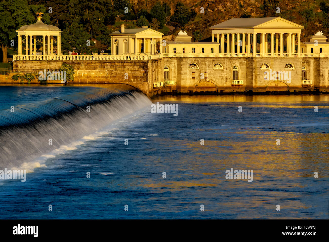 Fairmount Park and the waters of the Fairmount Water Works on the ...