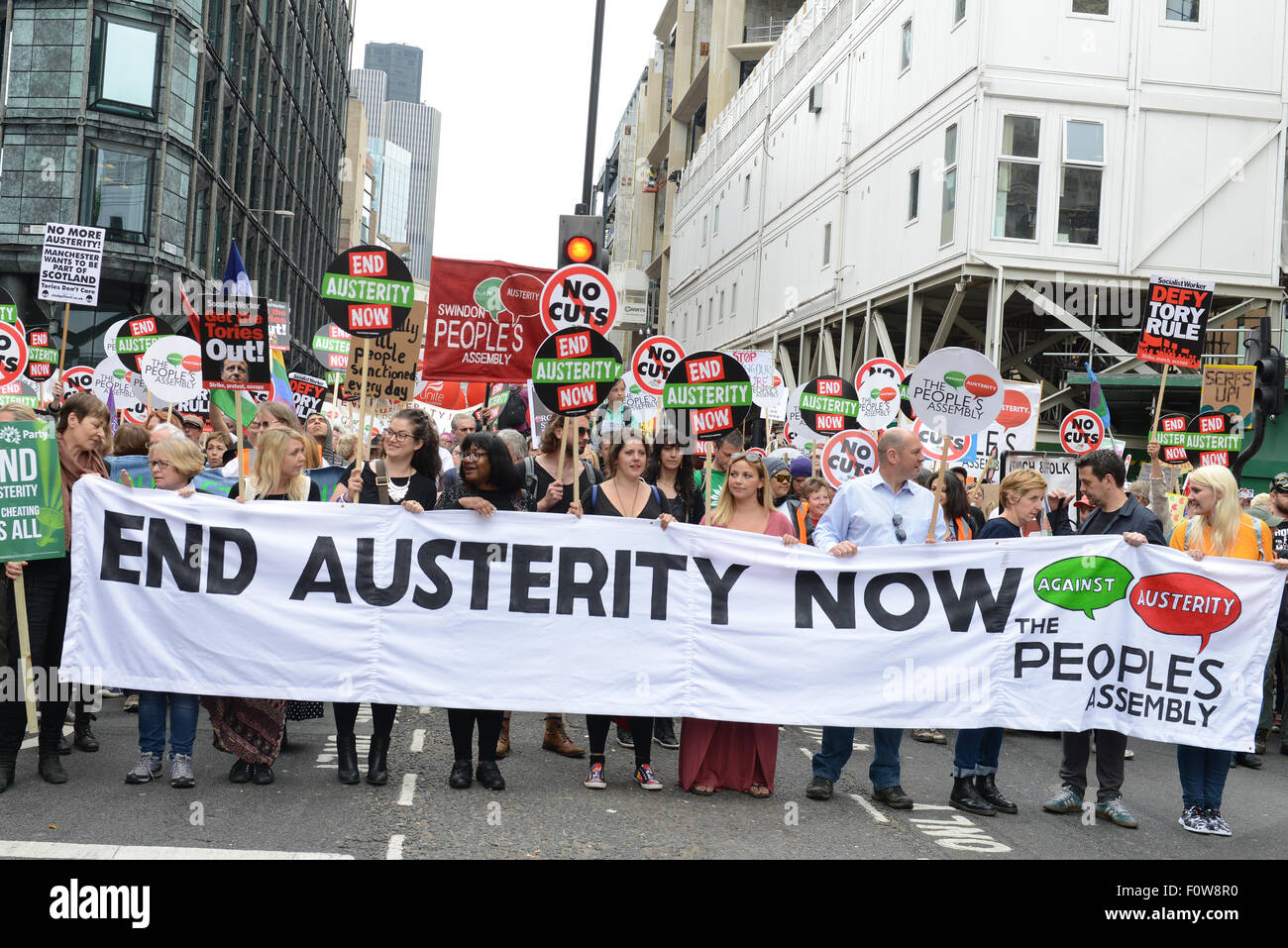 The People's Assembly Anti-Austerity March from the Bank of England to ...