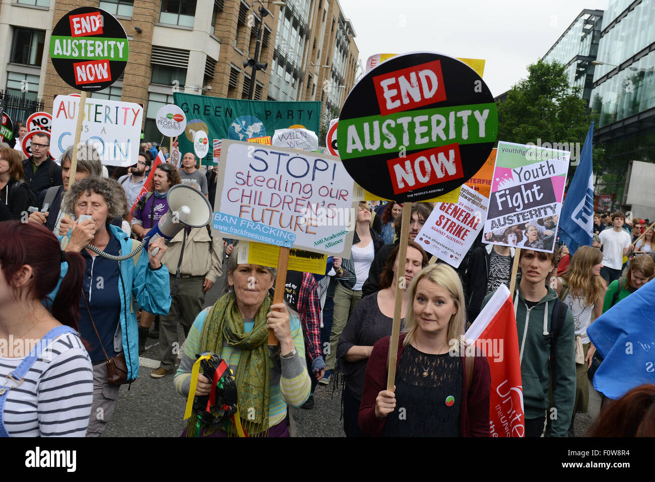The People's Assembly Anti-Austerity March from the Bank of England to ...