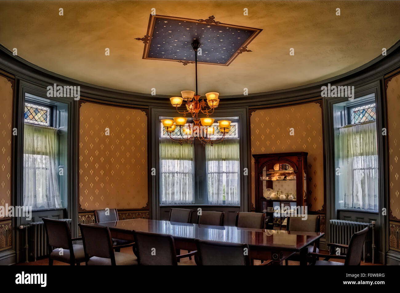 A view to The breakfast room of Lambert Castle, originally called Belle ...