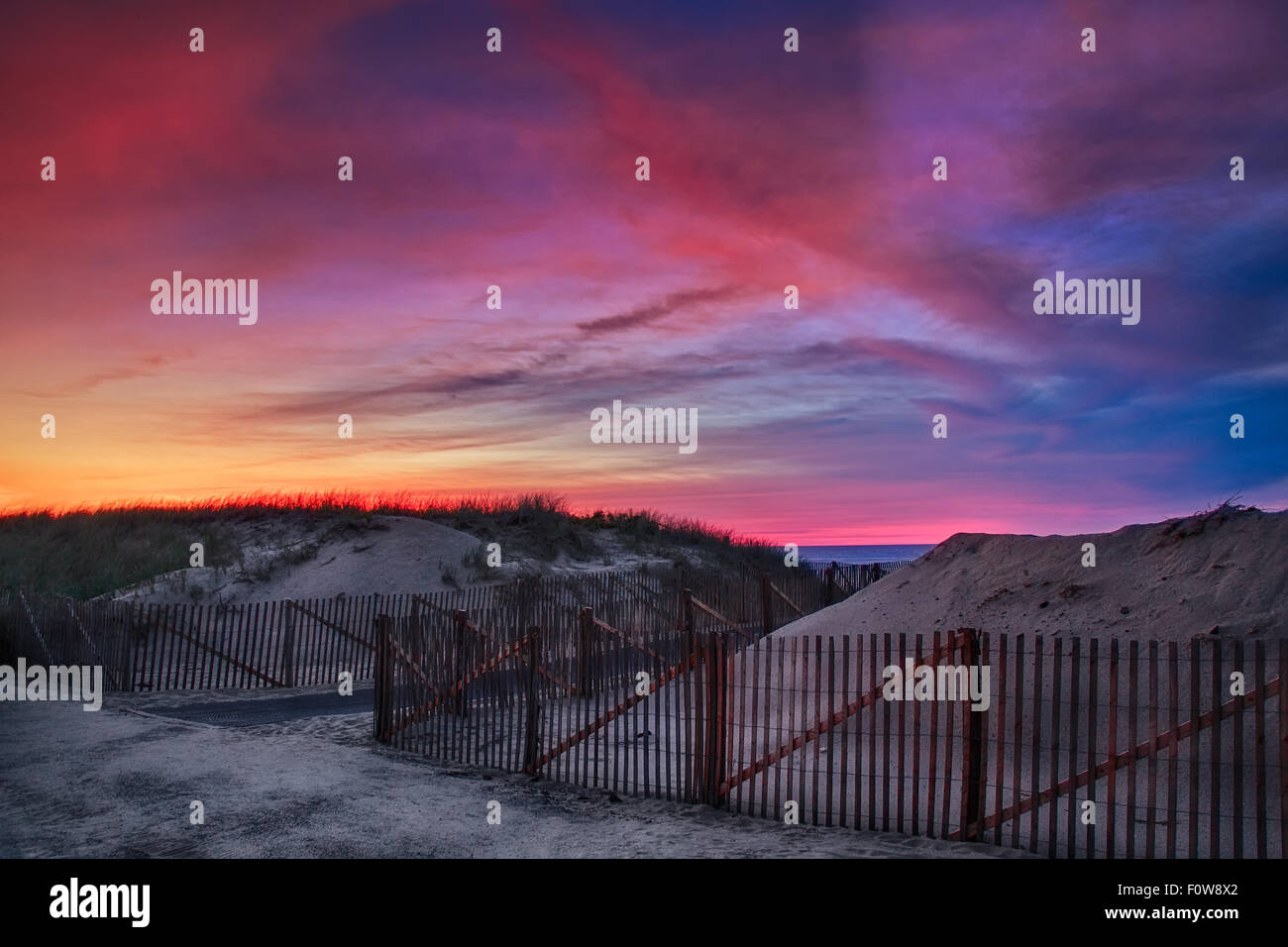 A colorful and dramatic sunset in Cape Cod Stock Photo - Alamy