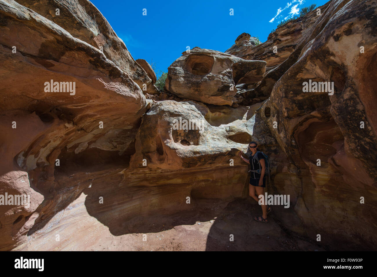 Grand Wash Waterpocket Fold in Capitol Reef National Park Stock Photo ...