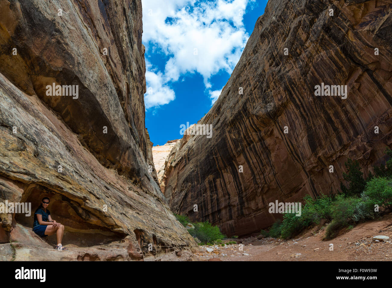 Grand Wash Waterpocket Fold in Capitol Reef National Park Stock Photo ...