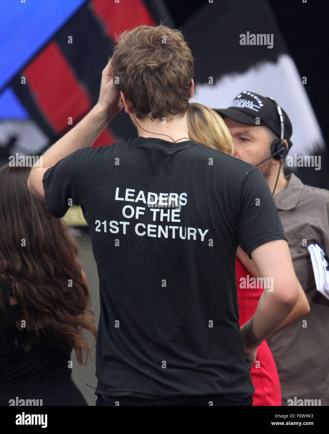 New York, USA. 21st Aug, 2015. Musician LUKE HEMMINGS from the band 5 ...