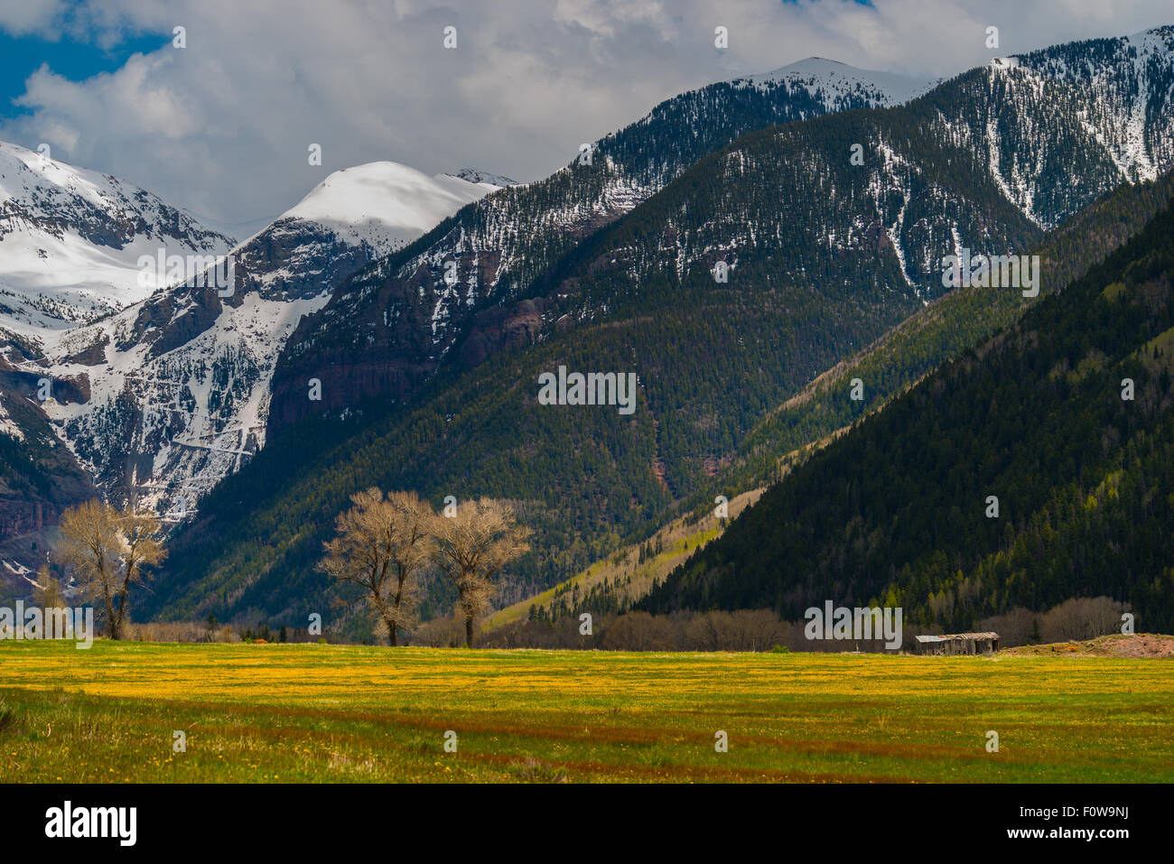 Telluride sunset snow sky hi-res stock photography and images - Alamy
