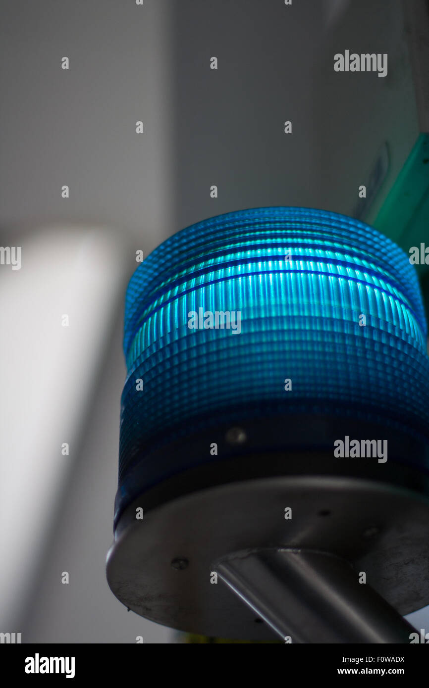 Blue siren light close up Stock Photo - Alamy