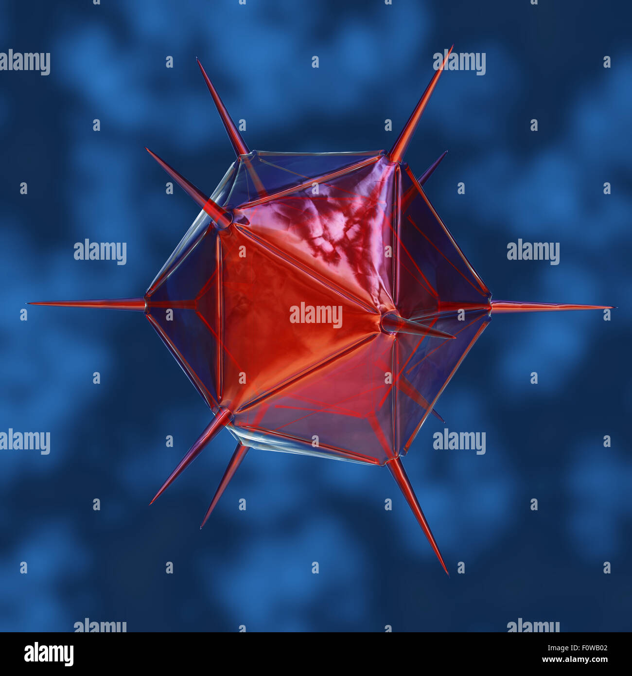 3D render virus cells science and medical concept Stock Photo - Alamy