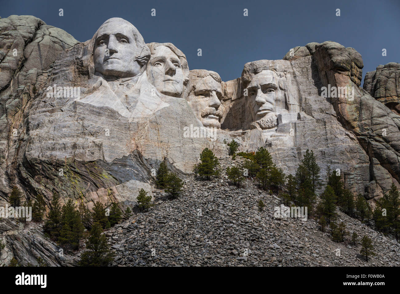 The display of Presidents at the Mount Rushmore National Memorial near ...