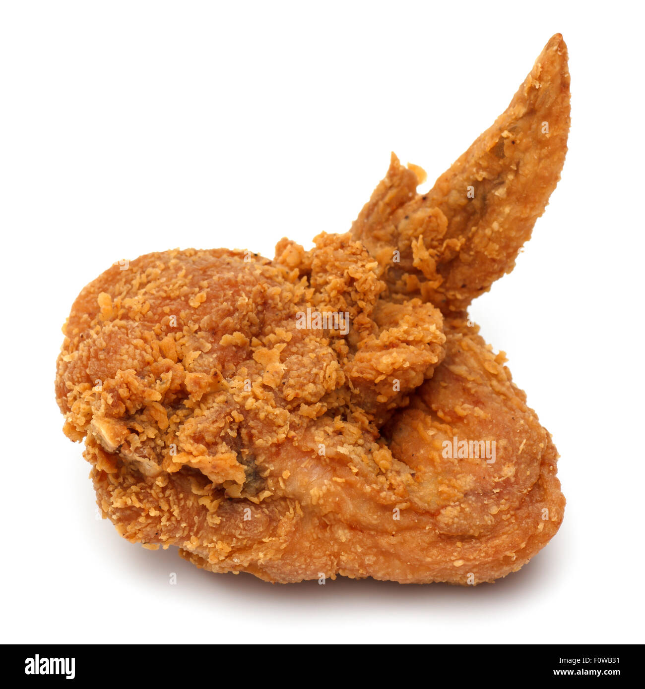 Fried Chicken On White background Stock Photo - Alamy