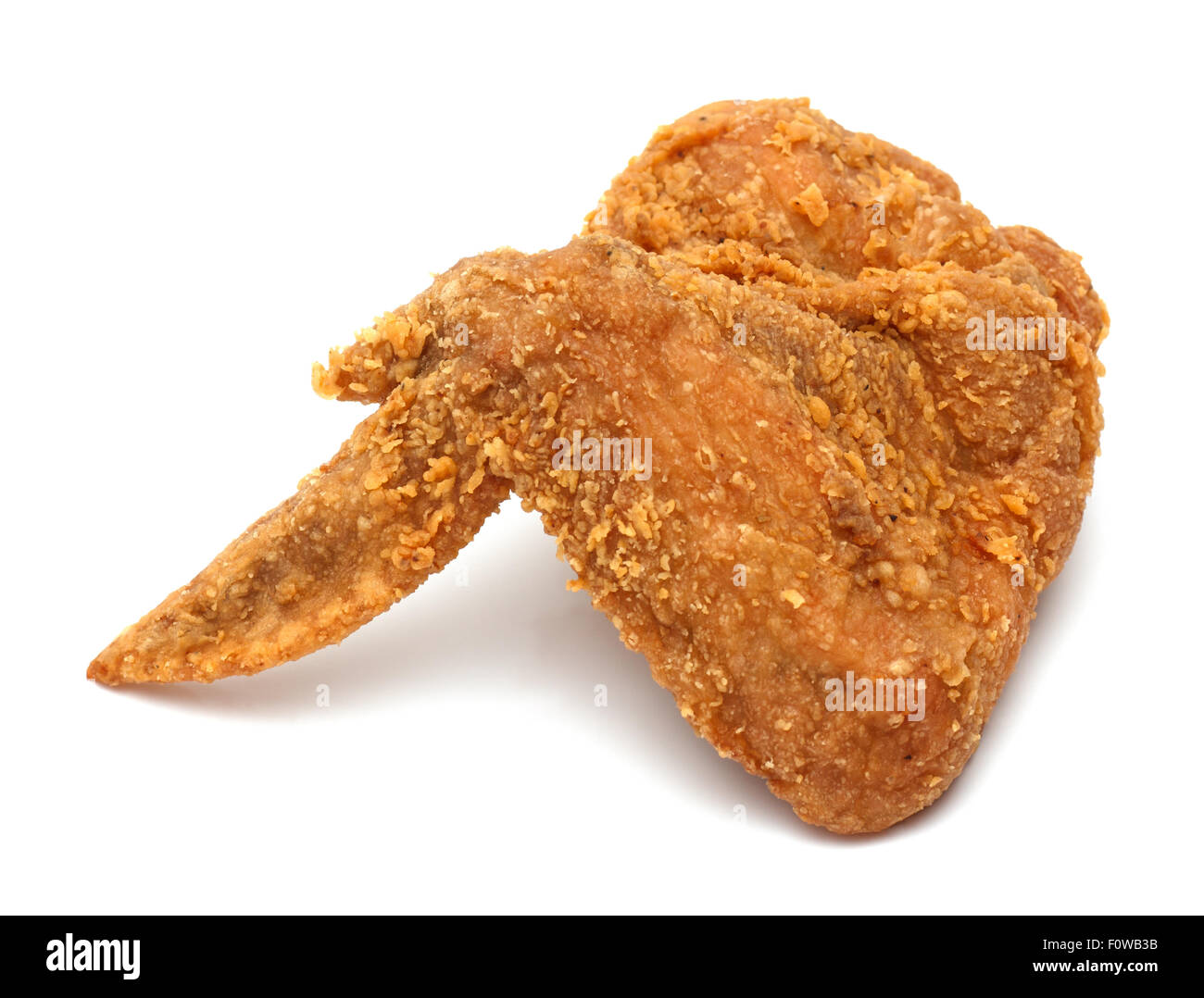 Fried Chicken On White background Stock Photo - Alamy