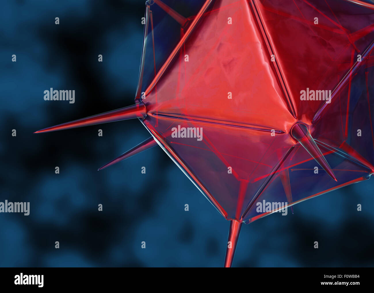 3D render virus cells science and medical concept Stock Photo - Alamy
