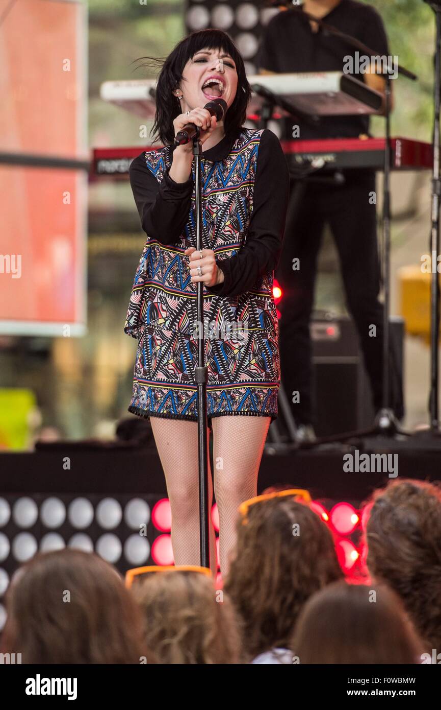 New York, NY, USA. 21st Aug, 2015. Carly Rae Jepsen on stage for NBC ...