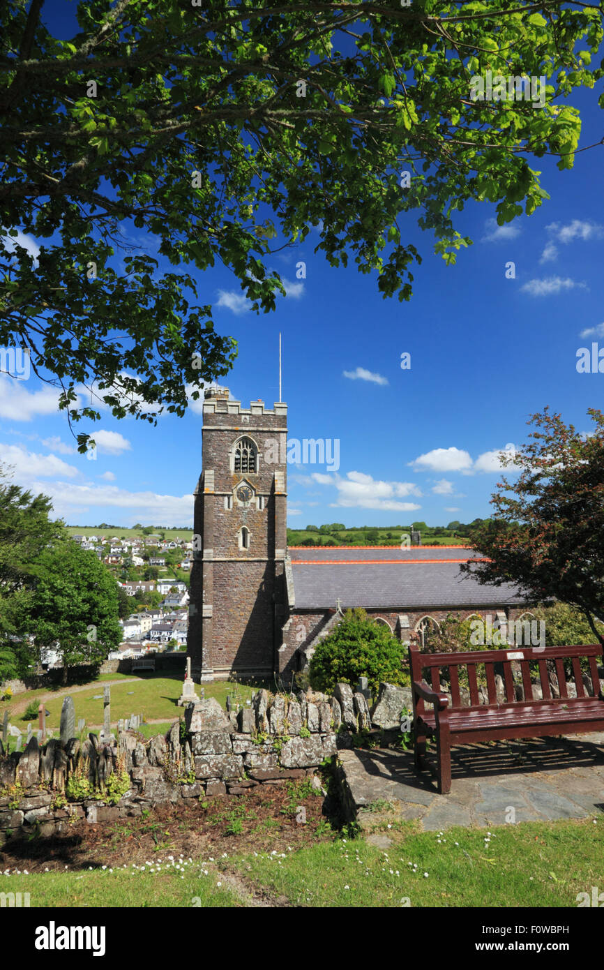 A Victorian church with a tower framed by a tree Stock Photo - Alamy