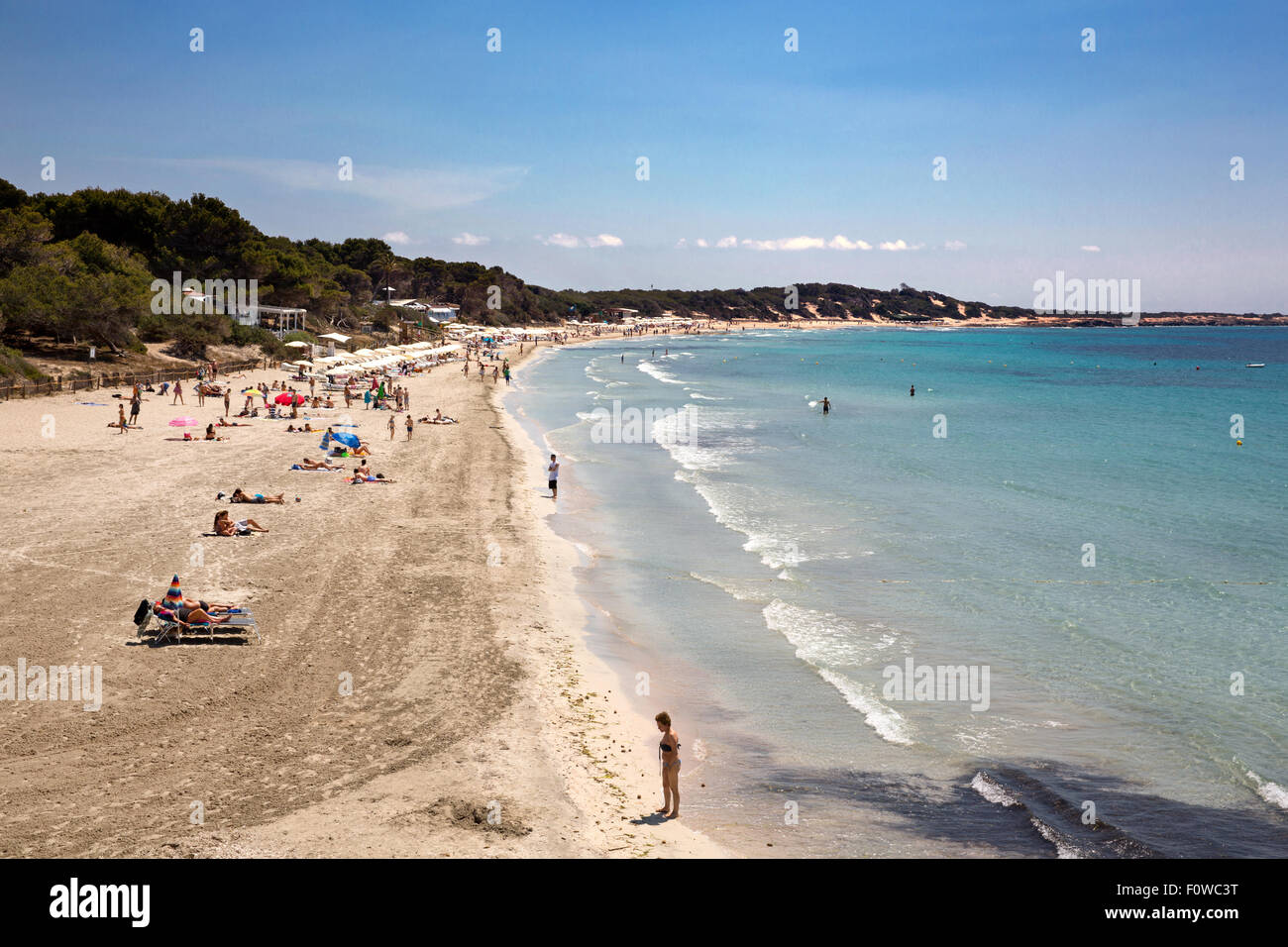 Las Salinas beach in Ibiza (Ses Salines Stock Photo - Alamy