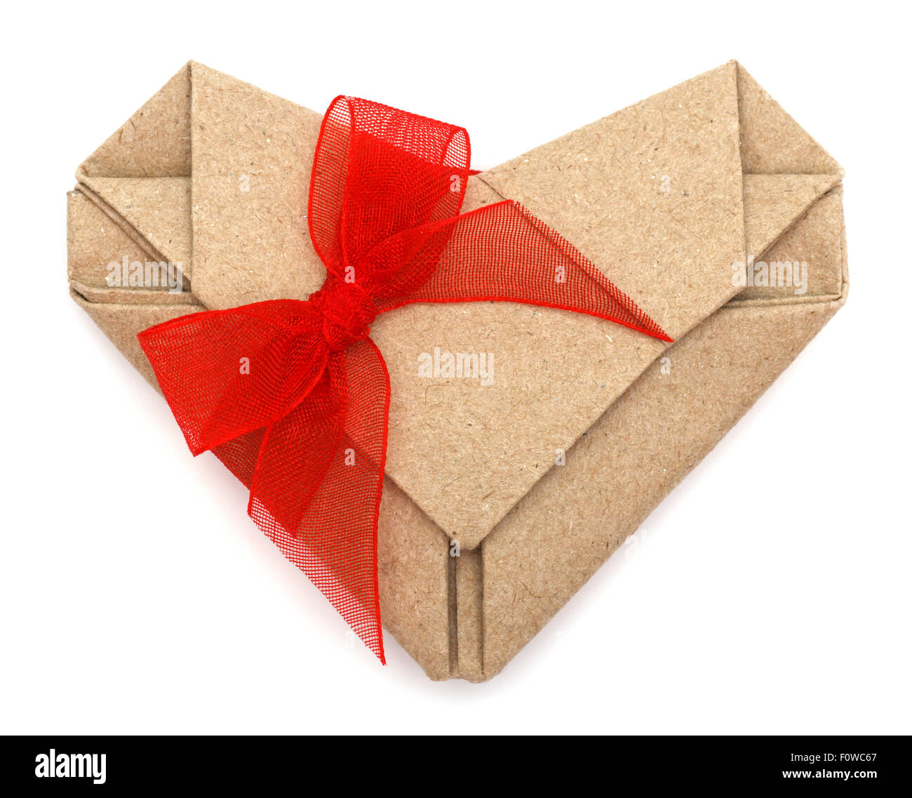 Origami recycle paper heart with bow tie Stock Photo - Alamy